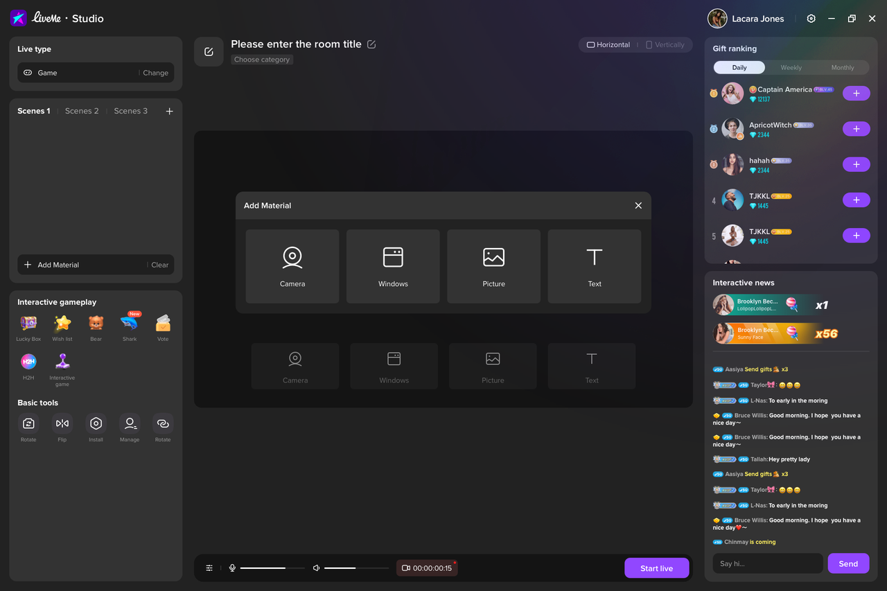 Live Streaming – Go Live, Watch & Interact