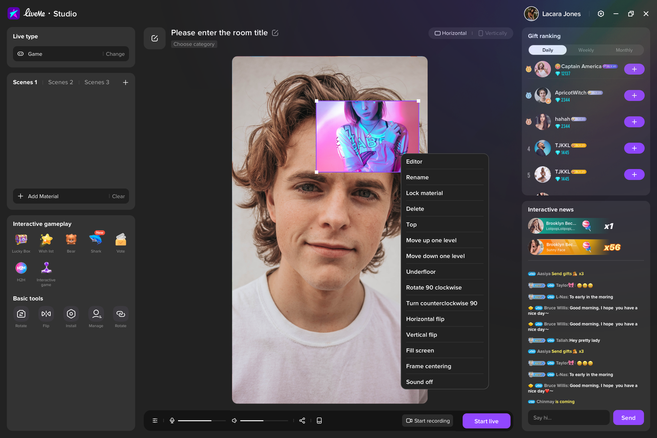 Live Streaming – Go Live, Watch & Interact