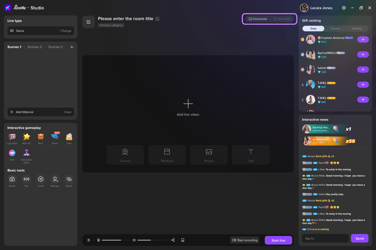 Live Streaming – Go Live, Watch & Interact